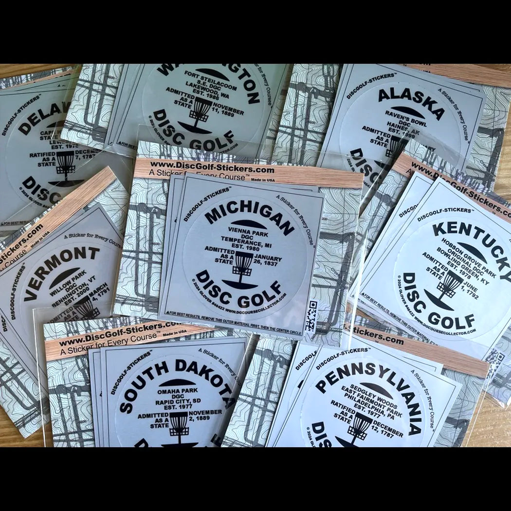 USA State Disc Golf Stickers – Disc Golf Course Collector