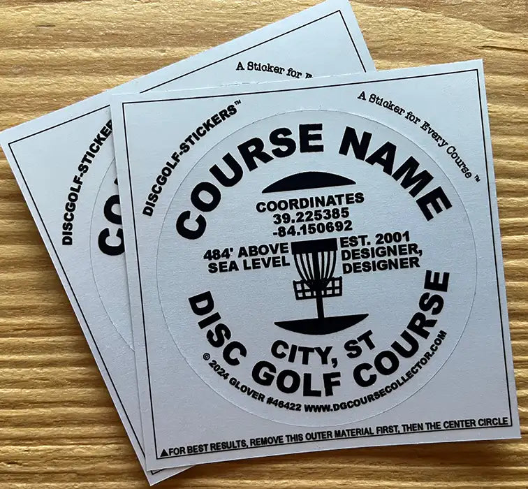 Your Custom Disc Golf Course Sticker Pack – Disc Golf Course Collector